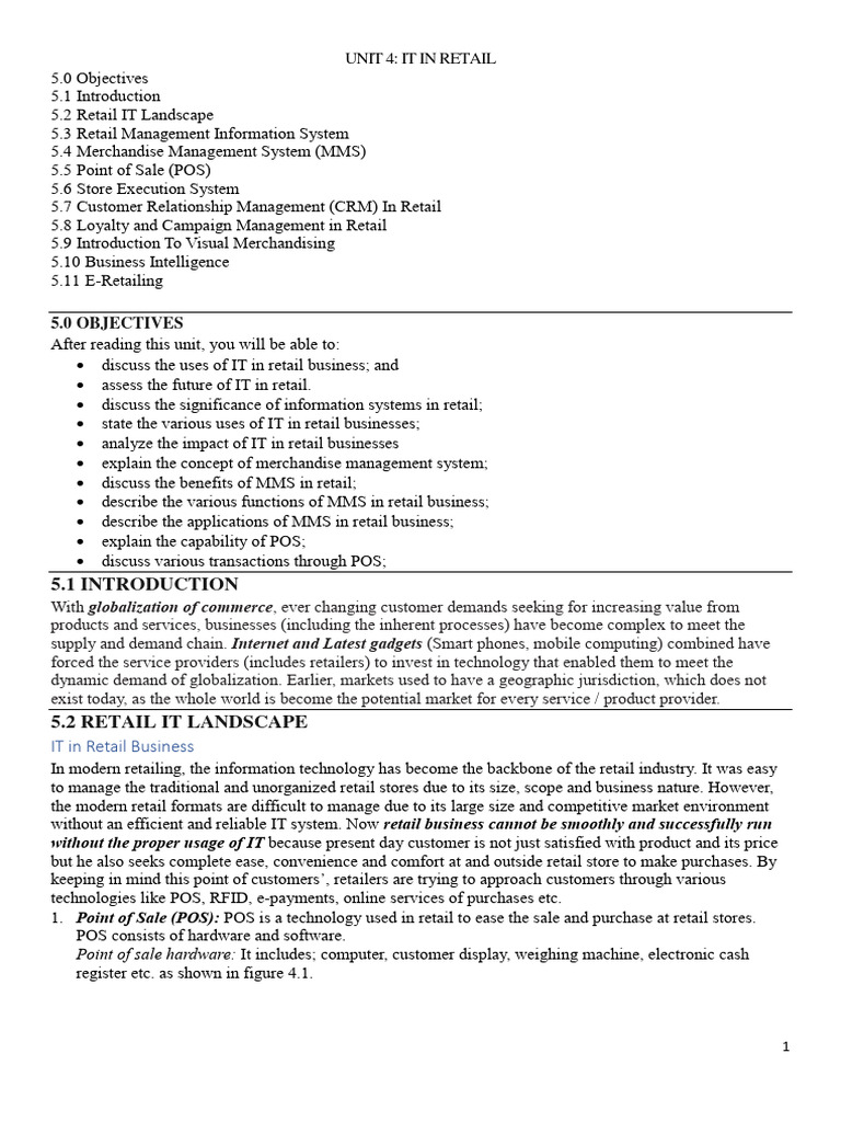 Inventory Control in Retail IT Systems | PDF | Point Of Sale | Customer ...