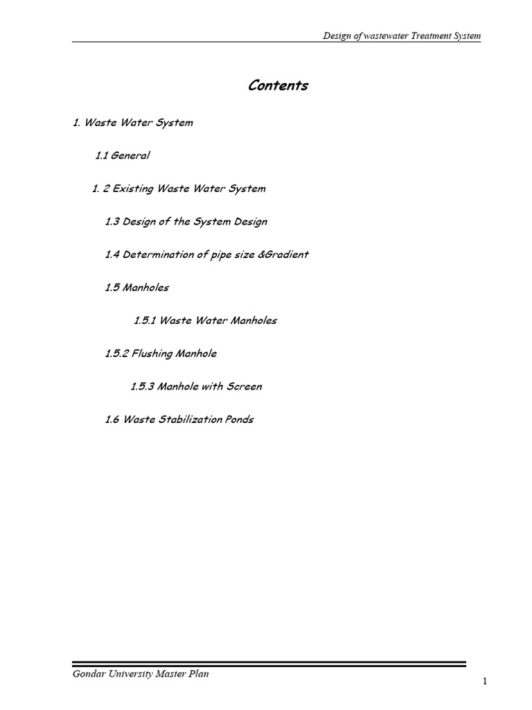 Final Design Report | PDF | Sewage Treatment | Water Supply
