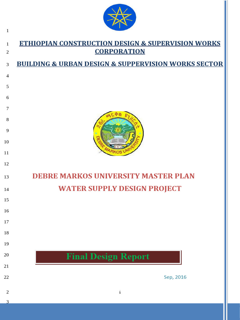 DMU Preliminary Water Supply Design Report | PDF | Dam | Pipe (Fluid Conveyance)