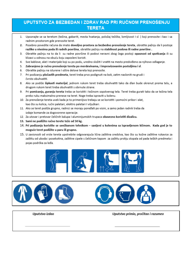 Prenosenje Tereta B1 | PDF