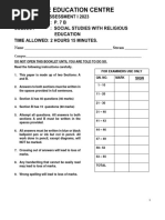Grade 9 Midterm 1 Exams s2 | PDF | Educational Assessment