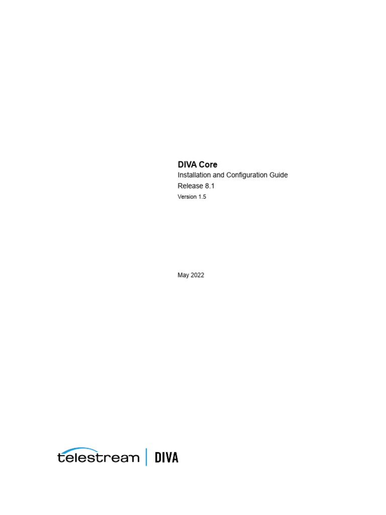 DIVA Core 8.1 Install Config | PDF | Computer Cluster | Databases