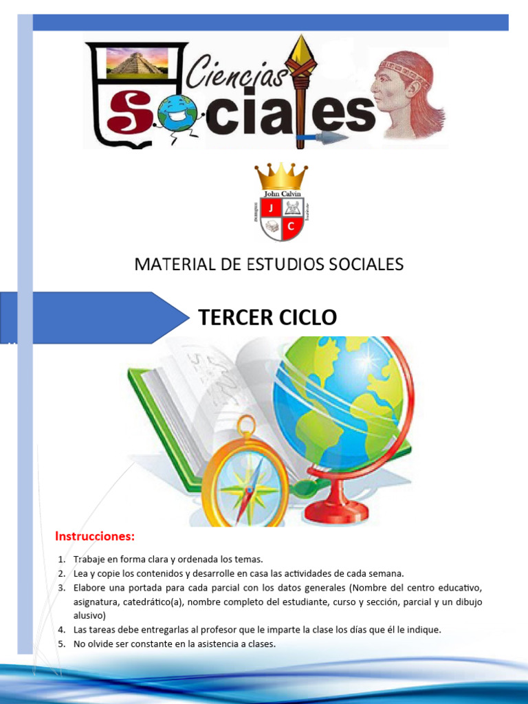 Cuadernillo Estudios Sociales Octavo Grado I Parcial Modificado | PDF ...