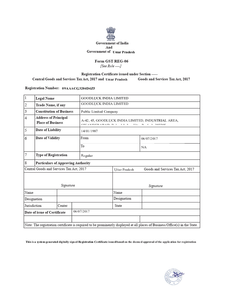 GST - Goodluck | PDF