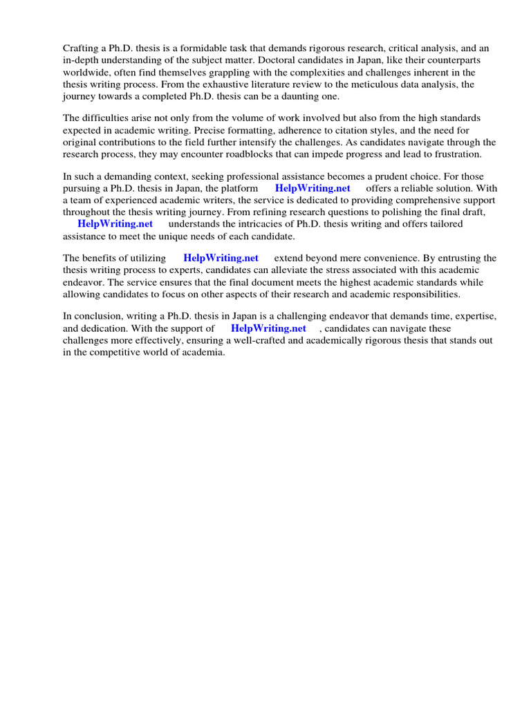 PHD Thesis Japan | PDF | Thesis | Doctor Of Philosophy