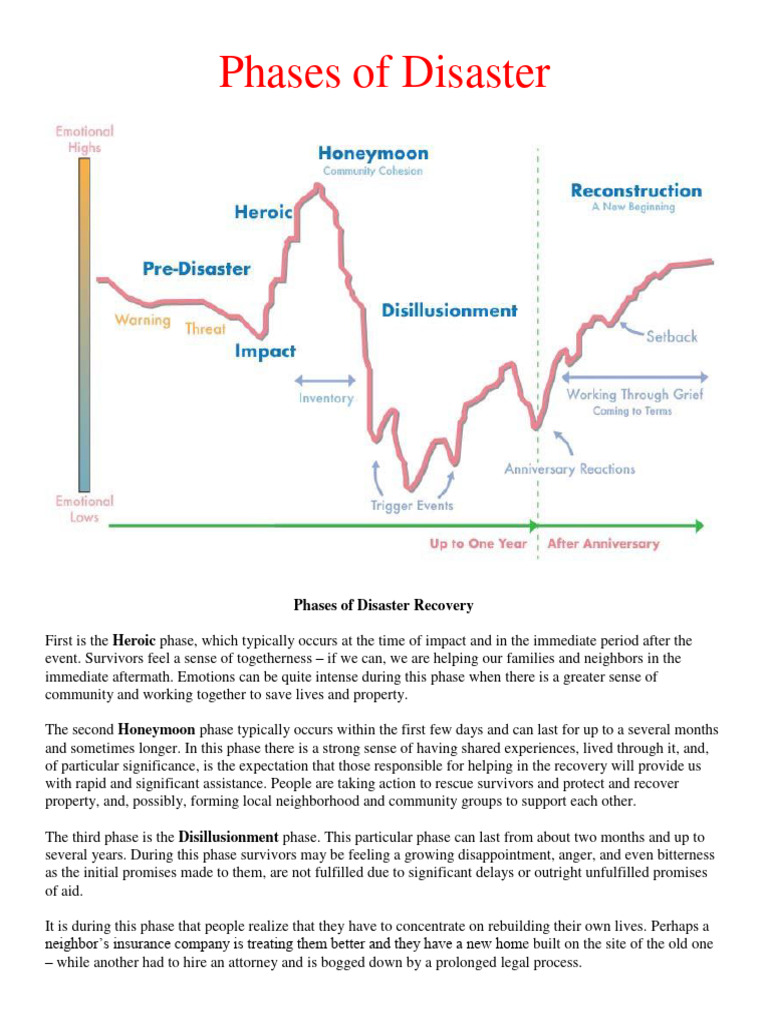 Phases of Disasters Recovery | PDF | Disasters