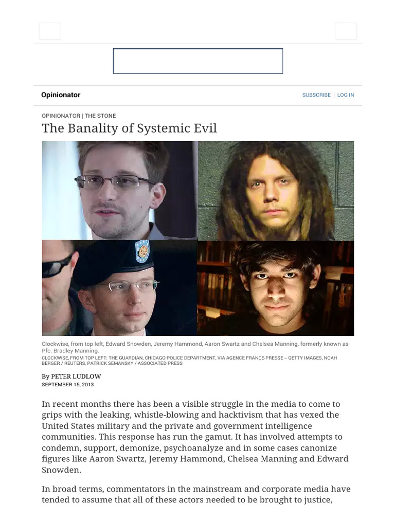 The Banality of Systemic Evil | PDF