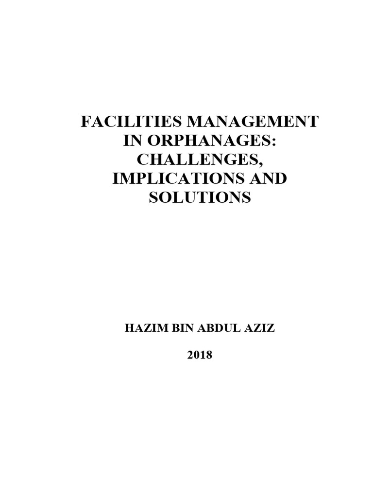 Hazim - Thesis | PDF | Orphanage | Operations Management