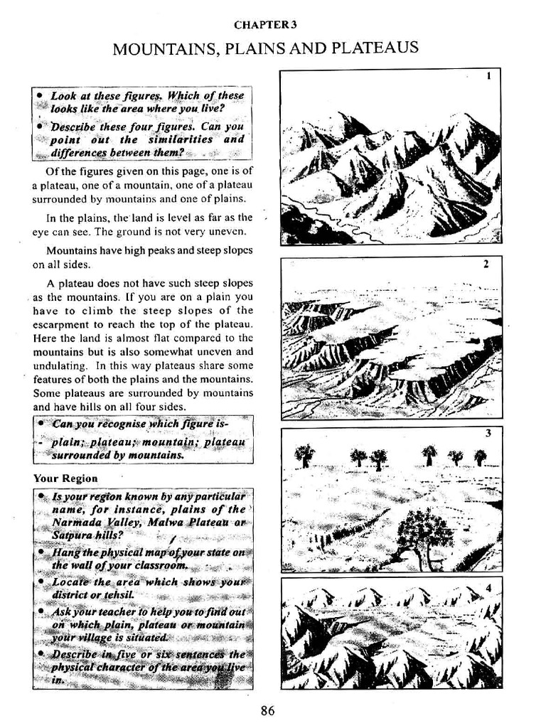 3 Mountains, Plains & Plateaus | PDF