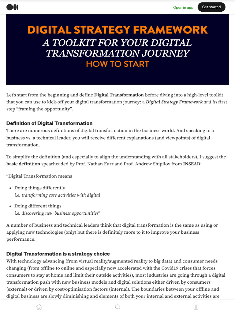 Digital Strategy Framework | PDF | Business Model | Competitive Advantage