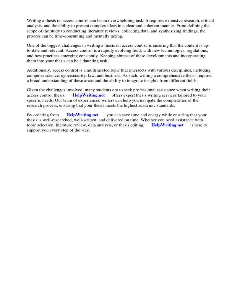 Access Control Thesis | PDF | Computer Security | Security