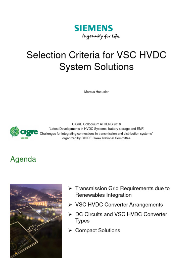 Marcus Haeusler CIGRE SC B4 Expert Selection Criteria For VSC HVDC ...