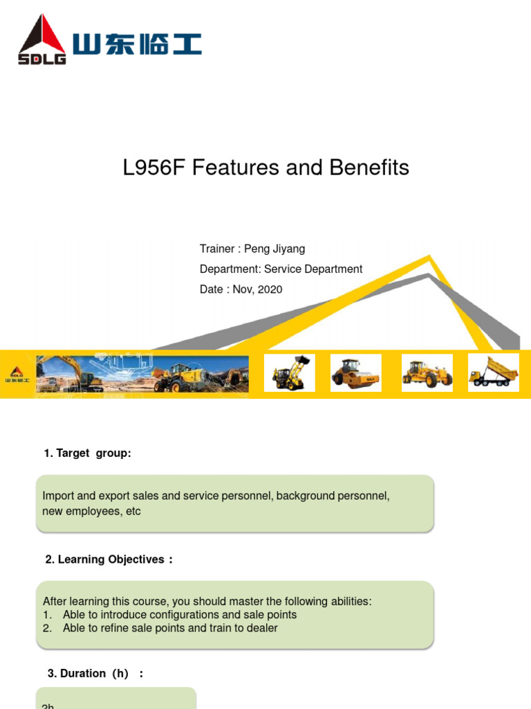 L956F Loader Features and Benefits | PDF | Gear | Reliability Engineering
