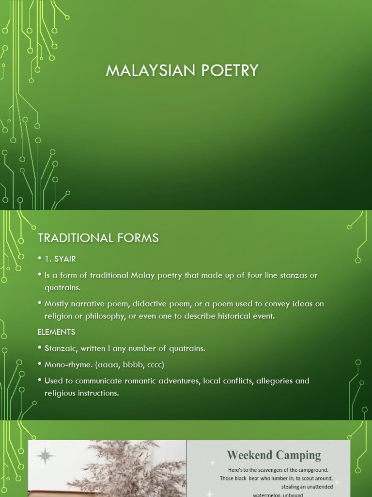 Traditional Malay Poetry Forms | PDF