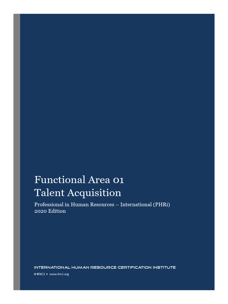 2020 PHRi Workbook Module 1 Final | PDF | Recruitment | Validity ...