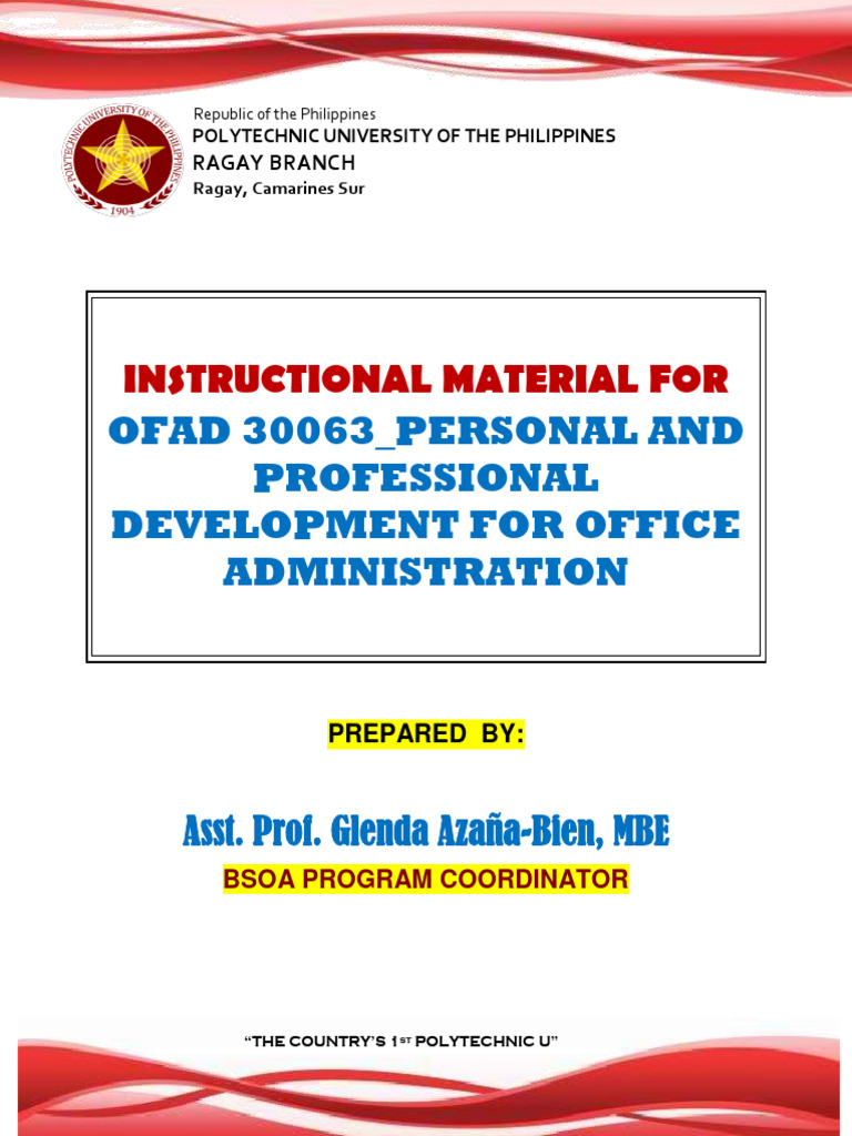 D Professional Development For Office Administration 2 1 | PDF | Psychological Evaluation ...