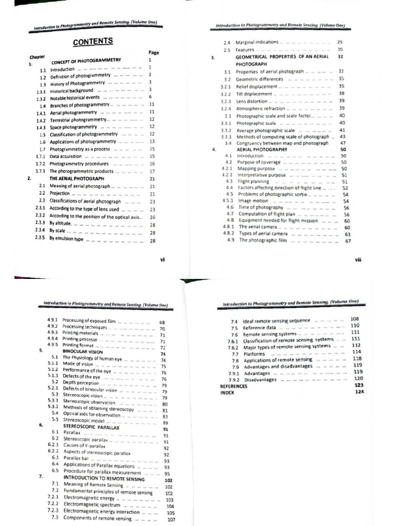 Introduction To Photogrammetry and Remote Sensing Volume One | PDF