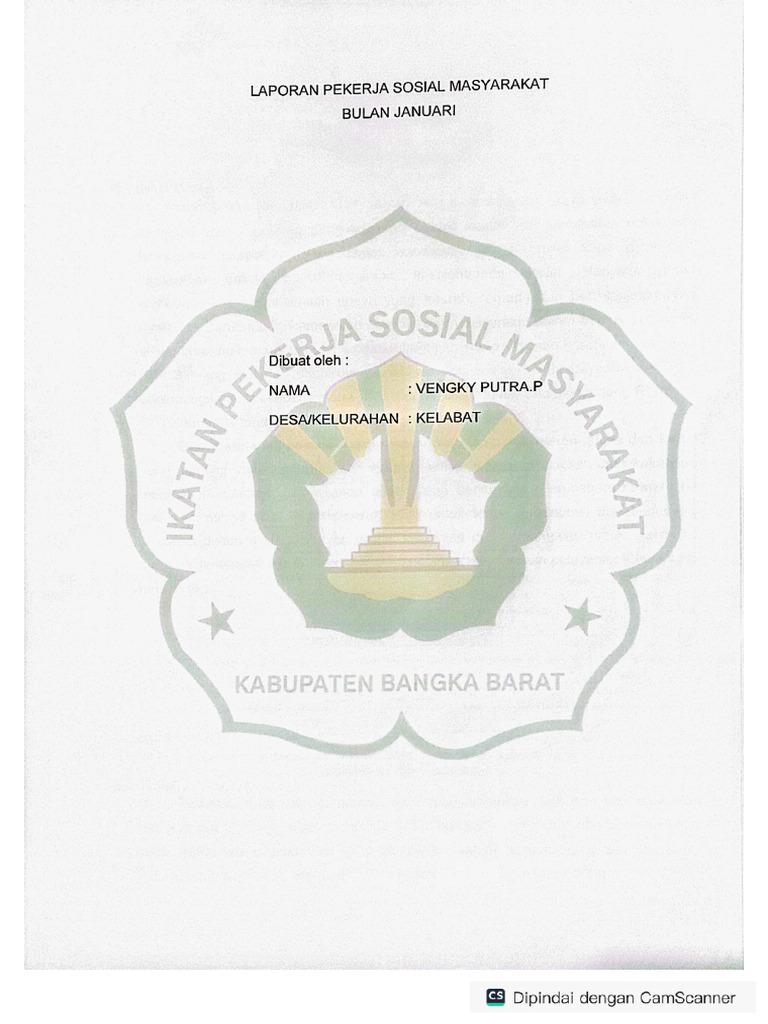 Laporan PSM Bulan Januari Desa Kelabat | PDF