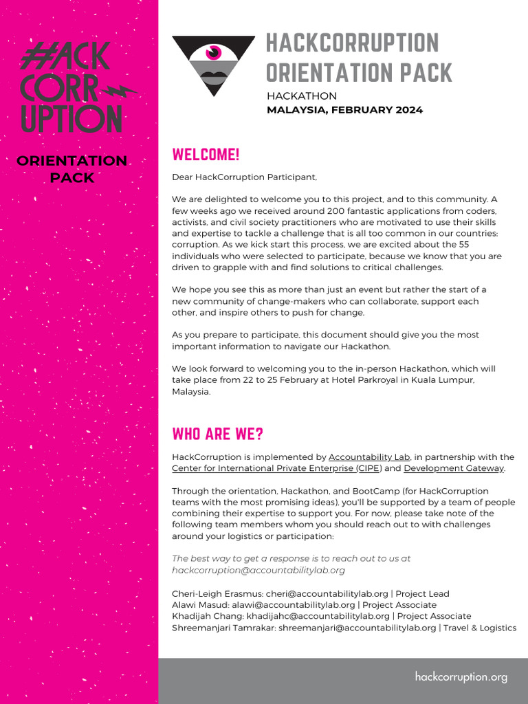 HackCorruption Malaysia Welcome Pack | Download Free PDF | Expert | Computing