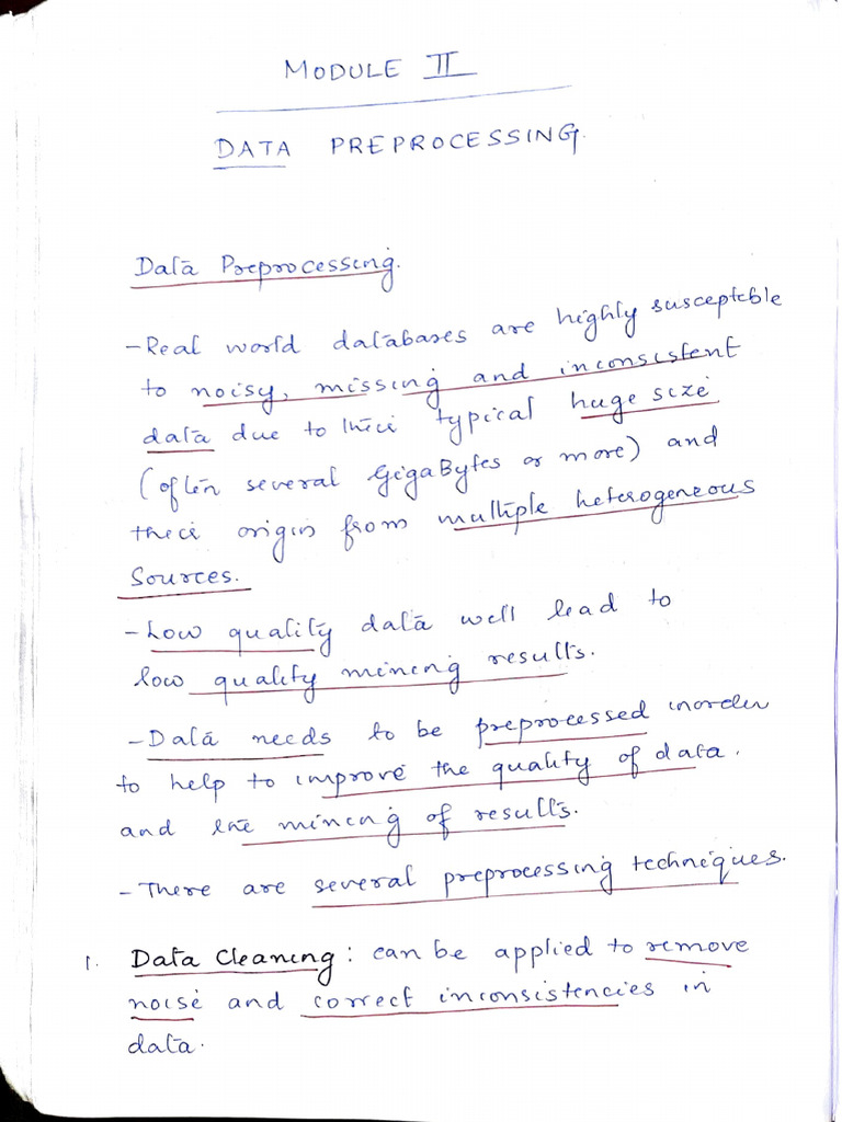 Data Mining Notes Module2 Pdf 