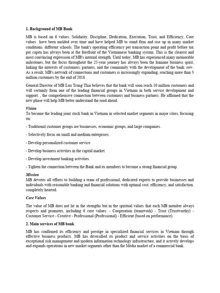 Tut 3 Revanchism MB Bank Task 1 Report on the Structure of MB | PDF | Online Banking | Banks ...
