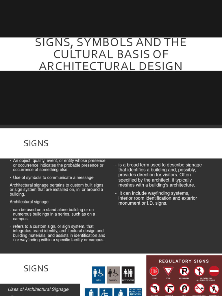 Signs, Symbols and The Cultural Basis of Architectural Design | PDF ...