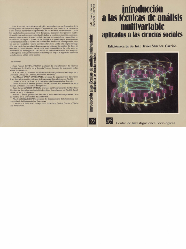 Introduccion Tecnicas Analisis Multivariable | PDF | Estadísticas | Análisis