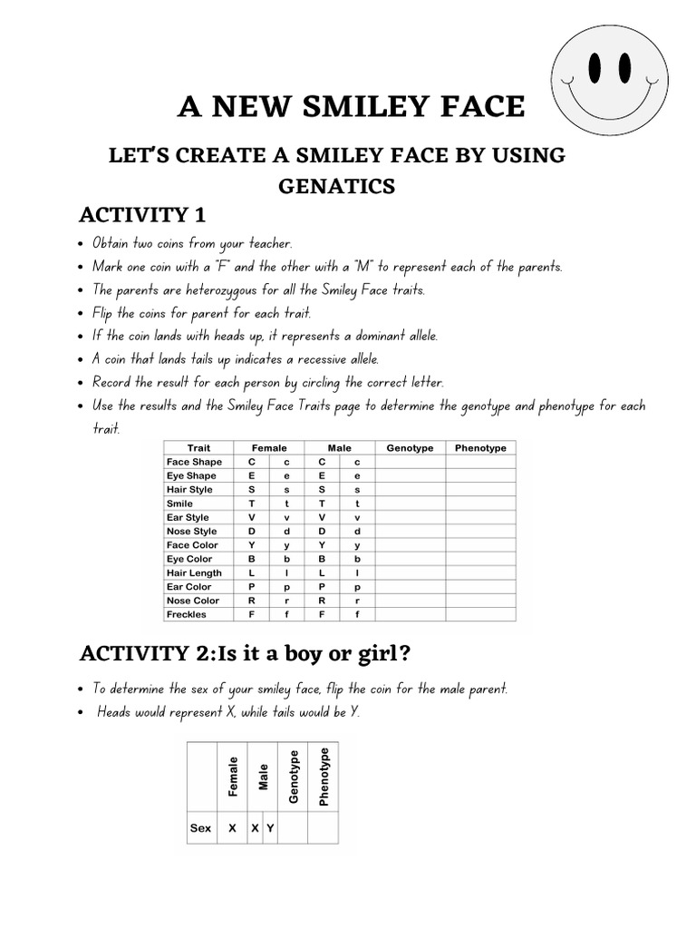 A New Smiley Face Genetics With A Smile | PDF