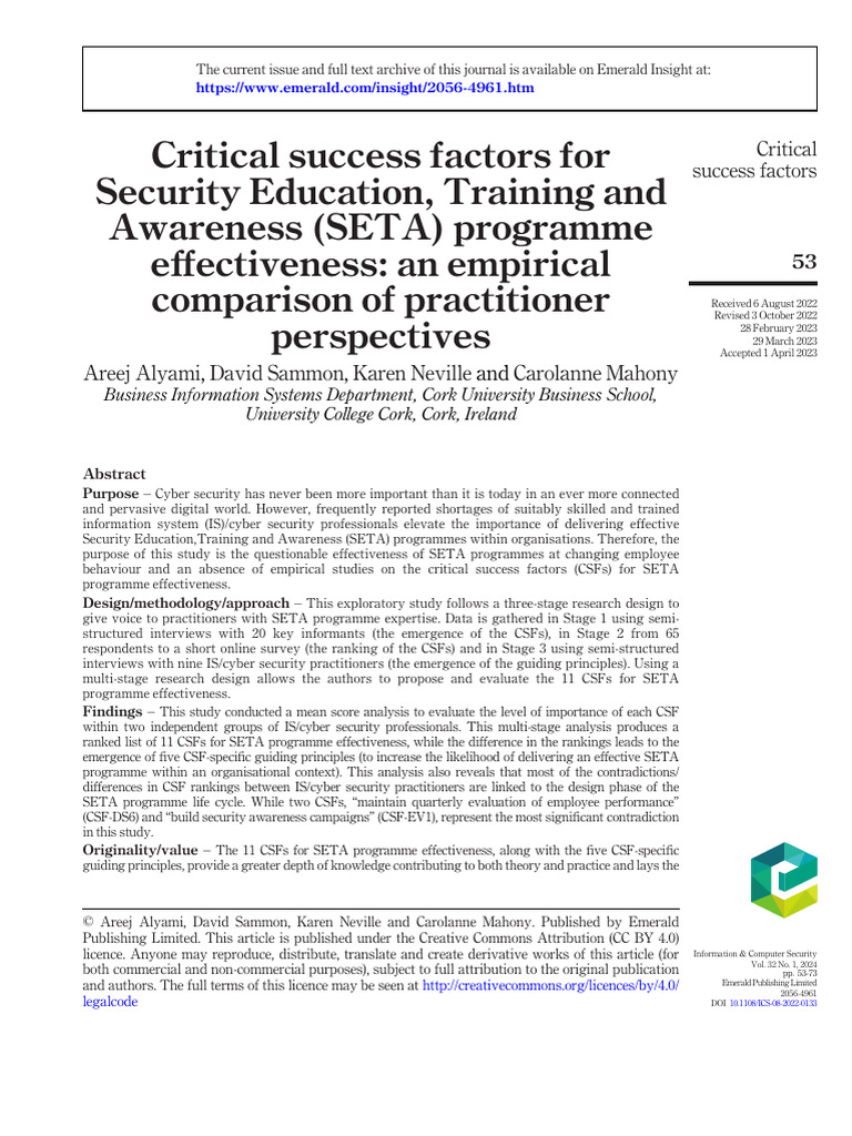 SETA | PDF | Computer Security | Security