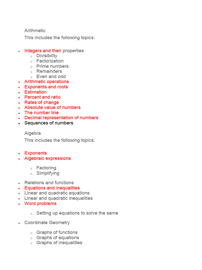 GRE Syllabus | PDF | Graduate Record Examinations | Mathematics