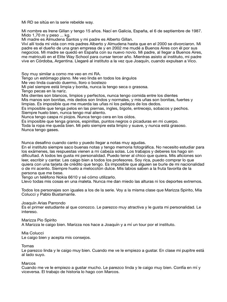 Rebelde Way Script | PDF