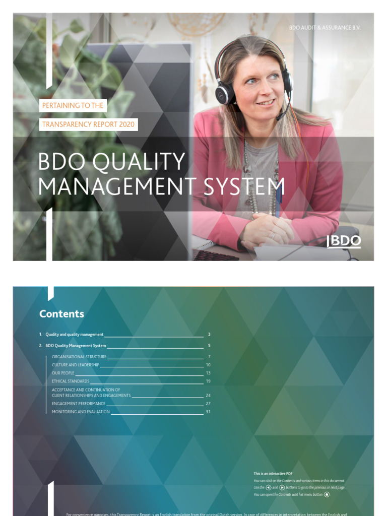 BDO Audit Quality Management Overview | PDF | Quality Management | Audit