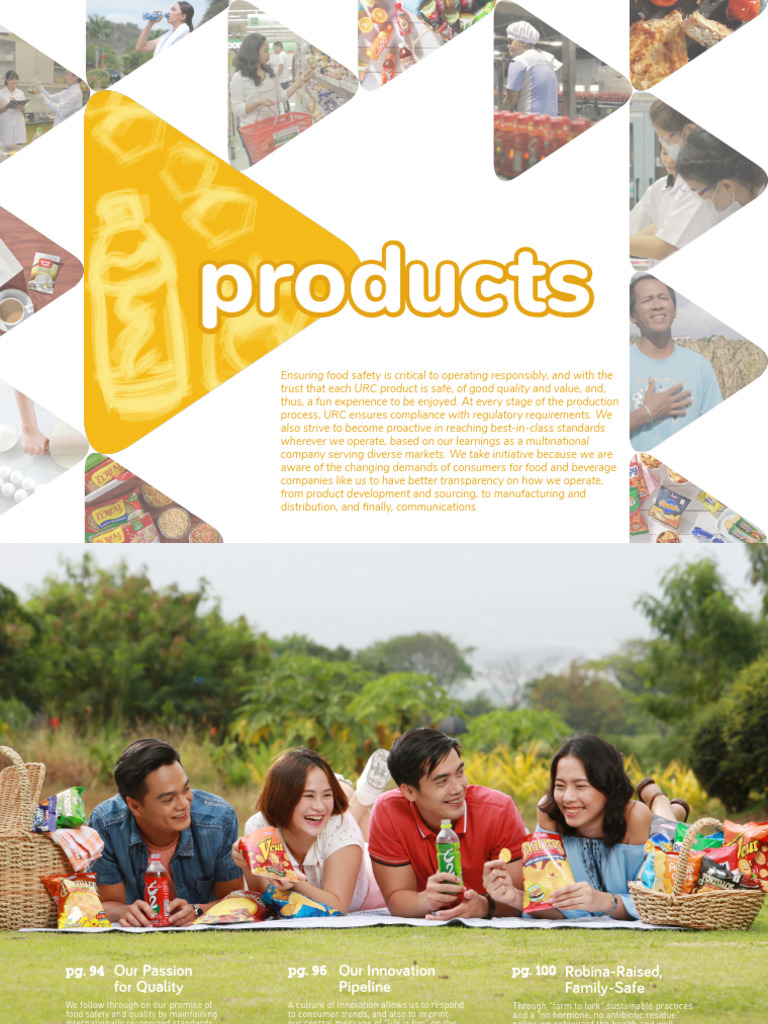 URC SR 2016 Products Pp76-101 HiRes Digital | PDF | Supply Chain | Food Safety