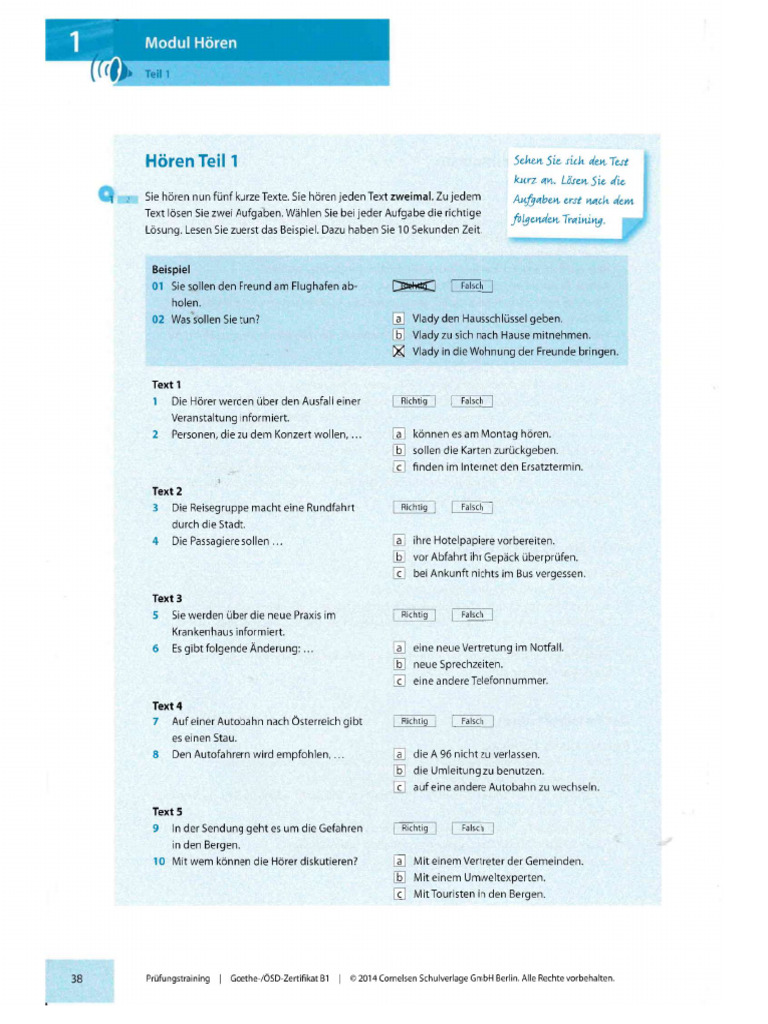 Hören Goethe B1 | PDF