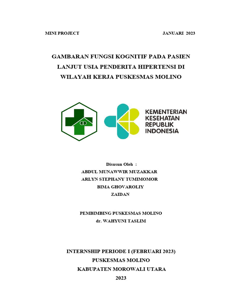 Mini Project-gambaran Fungsi Kognitif Pada Pasien Lanjut Usia Penderita ...