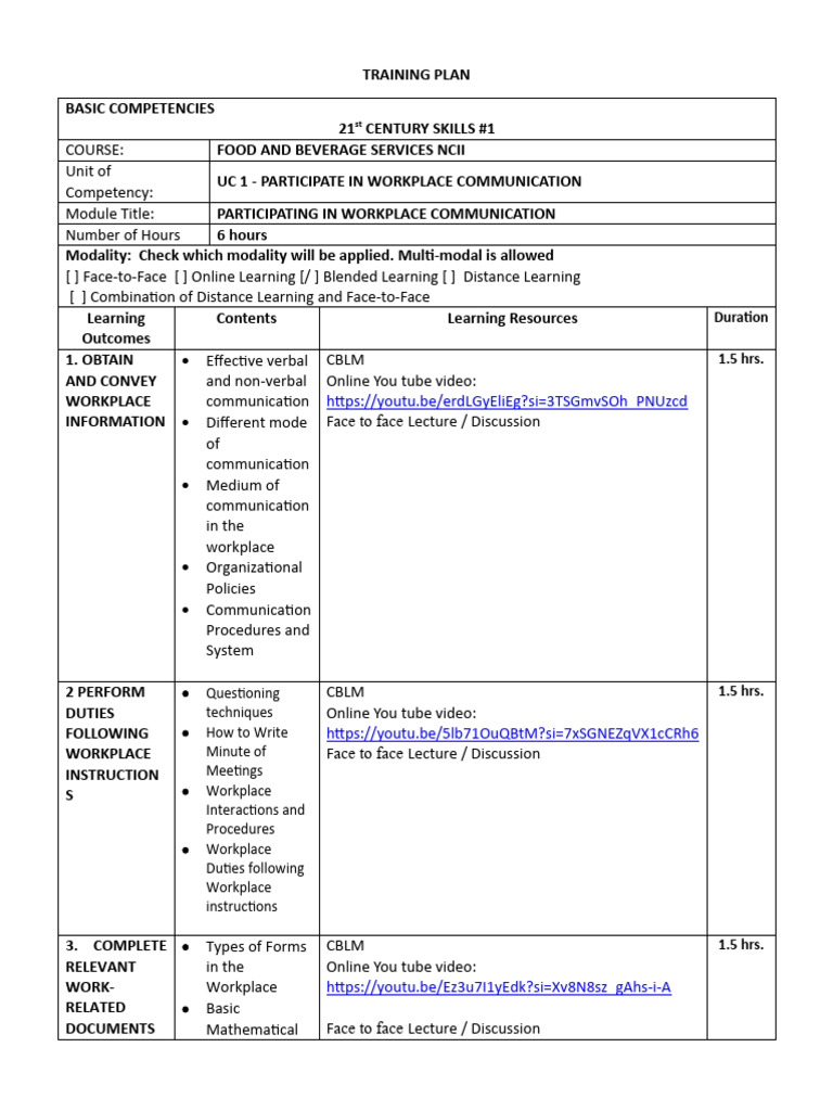 1.A 21st CENTURY TRAINING PLAN - FBS - FINAL2 | PDF | Educational ...