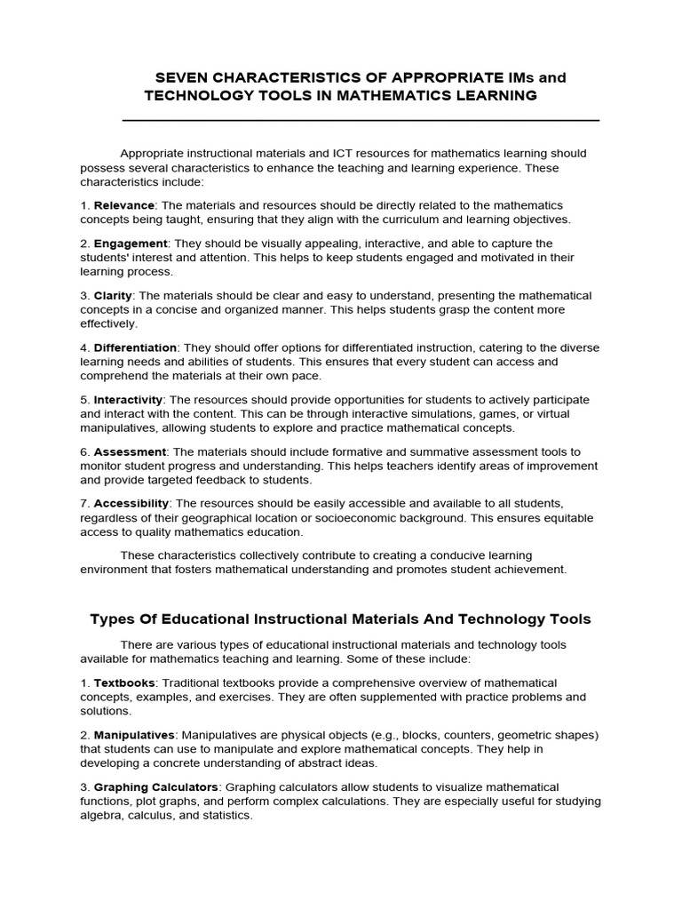TTL 2-MATH: Lesson 6 | PDF | Mathematics | Educational Technology