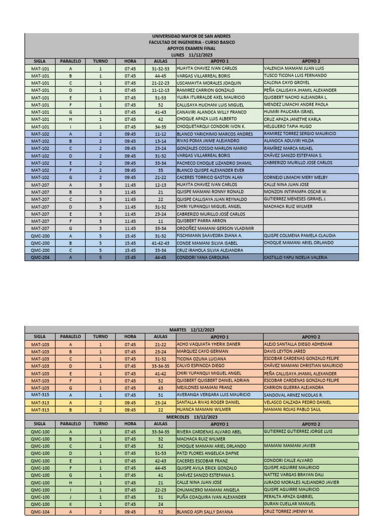 Aulas Ex Final | PDF