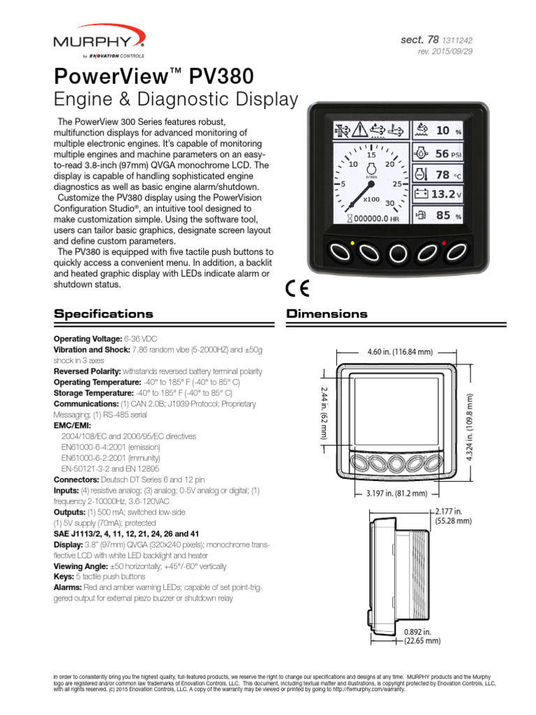Powerview Pv380: Engine & Diagnostic Display | PDF | Backlight ...
