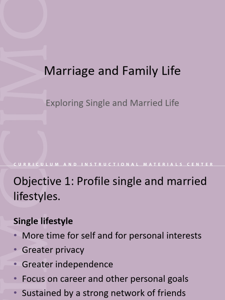 Marriage and Family Life | PDF | Love | Marriage