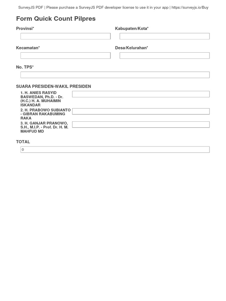 Form QC Pilpres - 142-CDF1 | PDF