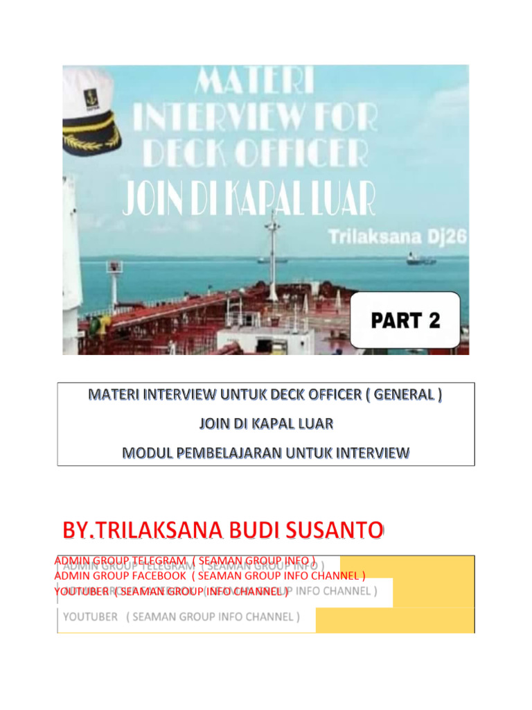 Bahan Interview - Deck Officer | PDF | Ships | Water Transport