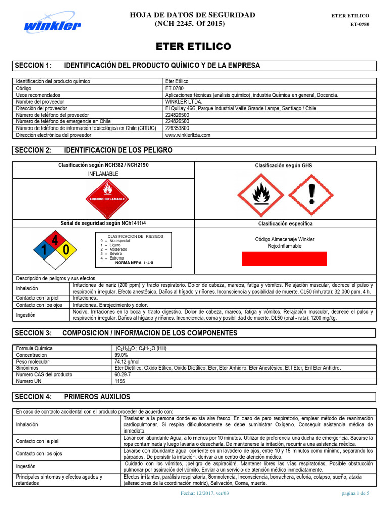 Eter Etilico | PDF | Combustión | Agua