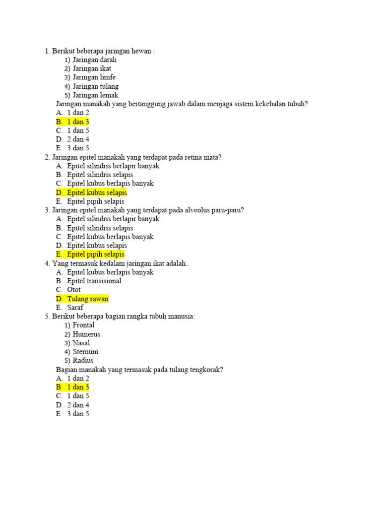 Jaringan Hewan untuk Kelas 11 | PDF | Kesehatan Holistik | Sains ...