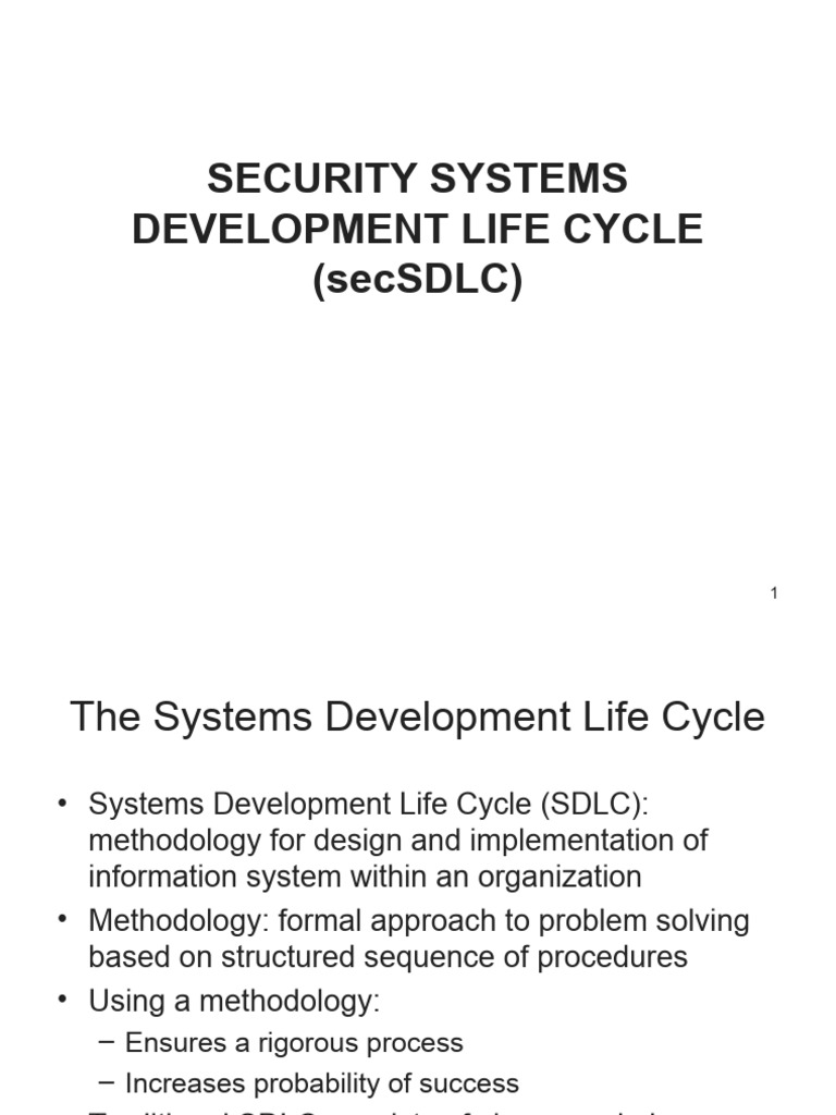 secSDLC This Is | PDF | Feasibility Study | Computer Security