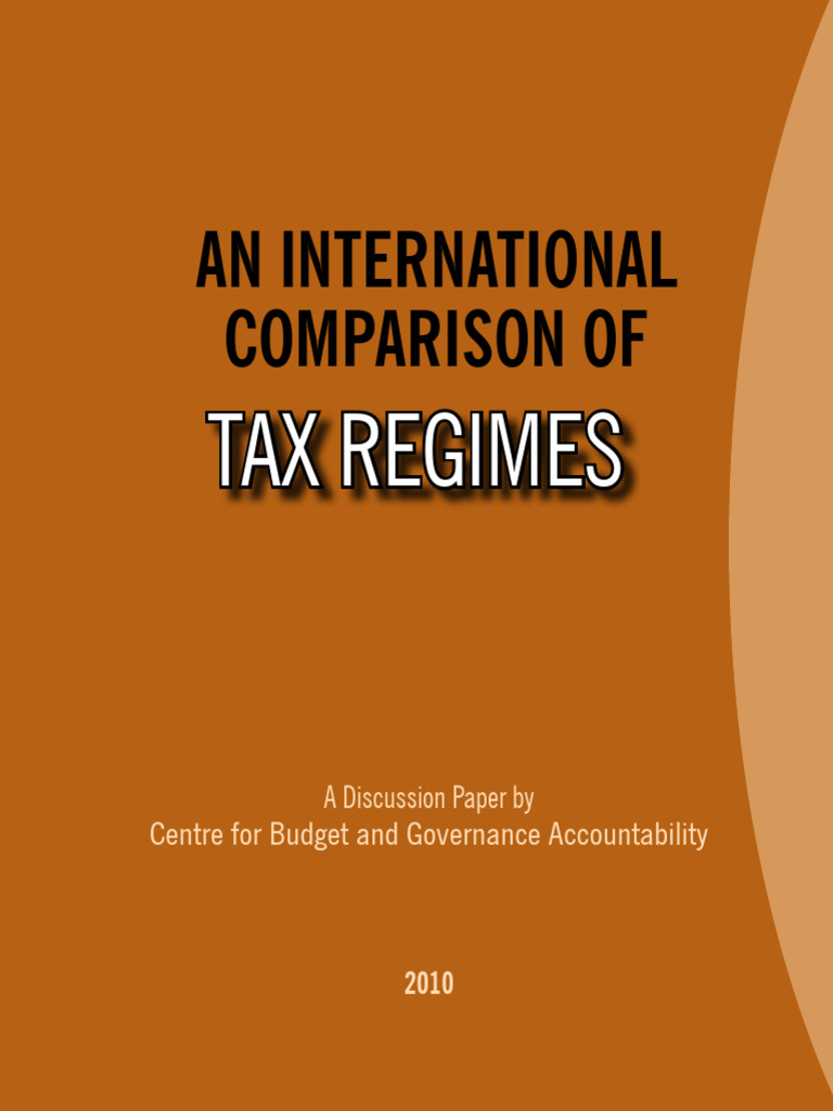 Working Paper On International Comparison of Tax Regimes | PDF | Taxes ...