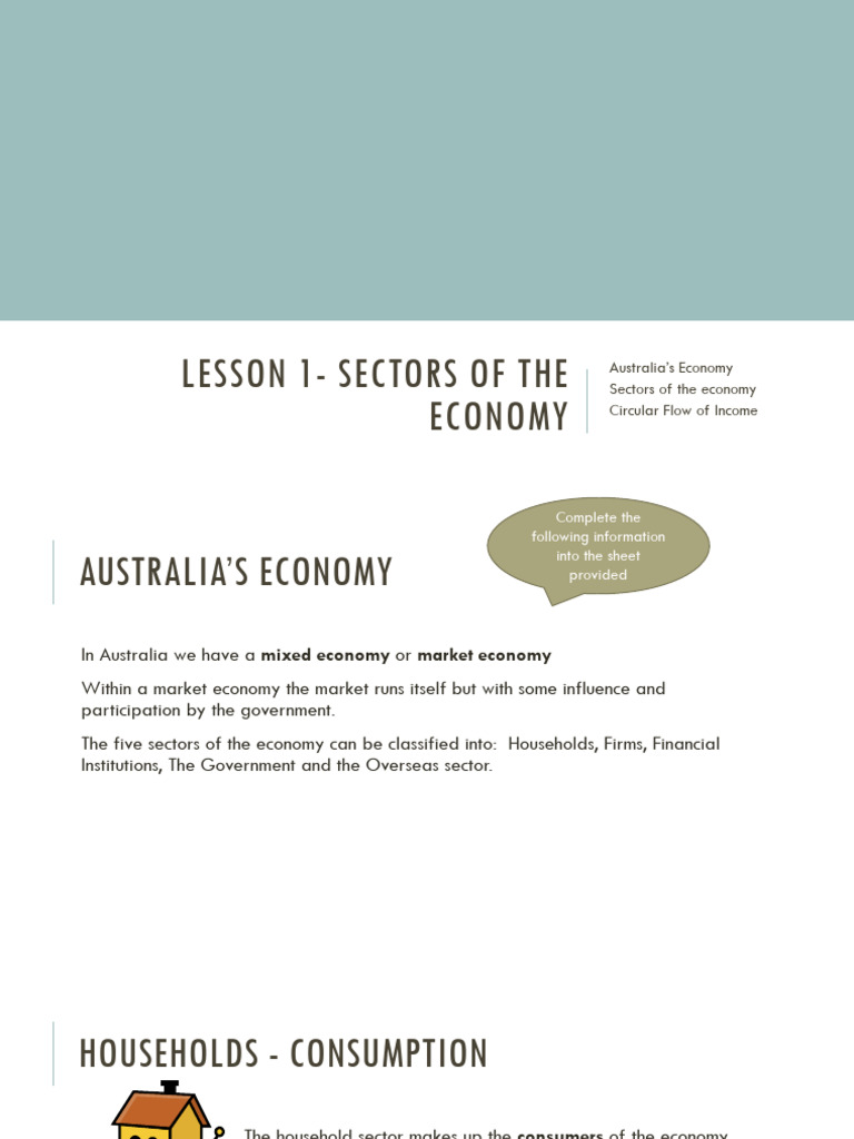 Australia's Mixed Economy Sectors Explained | PDF | Microeconomics | Trade