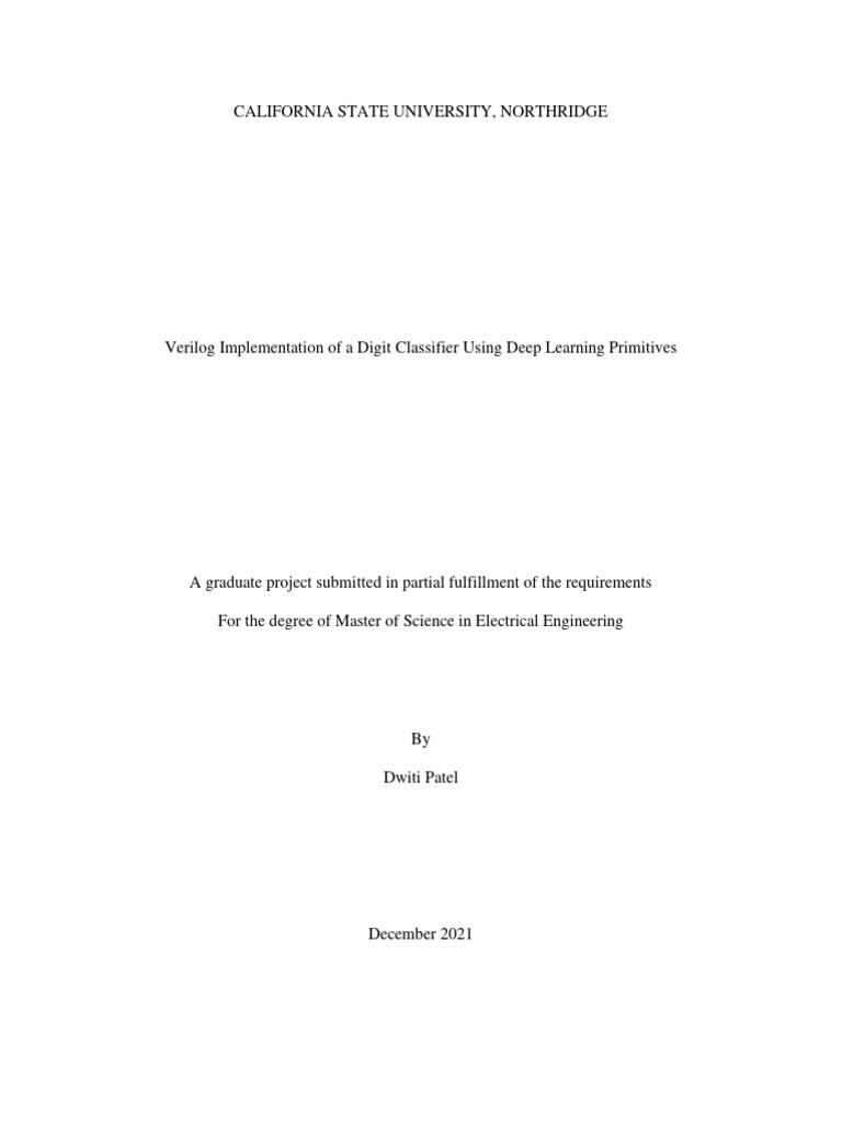 Verilog Deep Learning Digit Classifier | PDF | Deep Learning ...