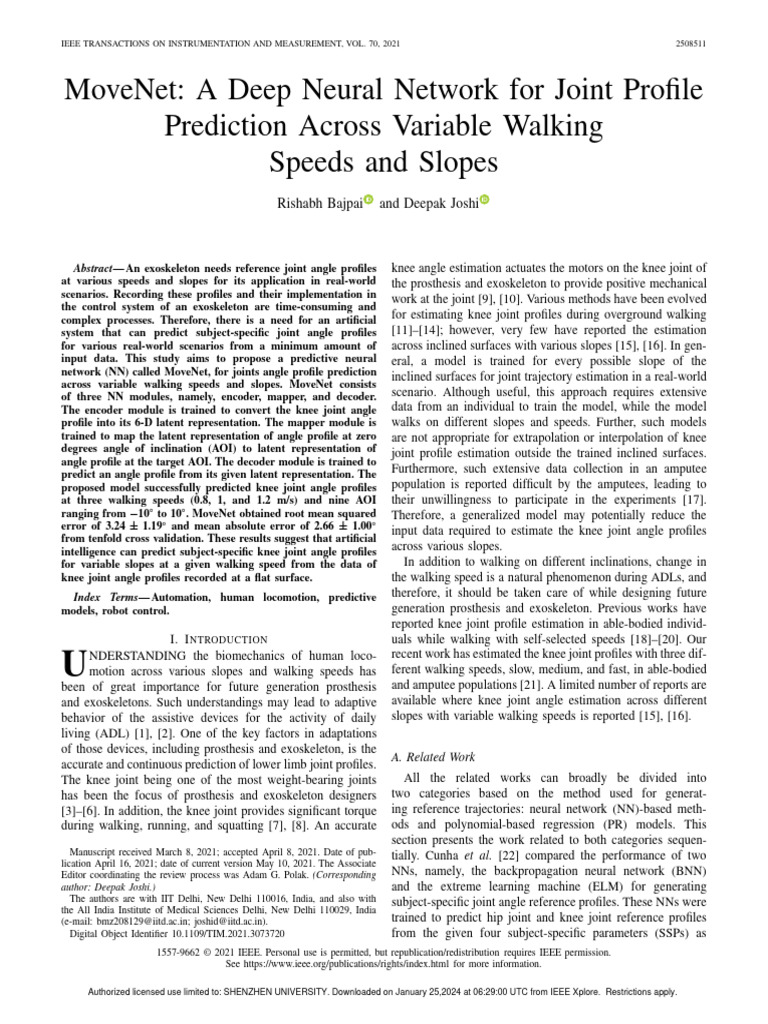 MoveNet A Deep Neural Network For Joint Profile Prediction Across ...