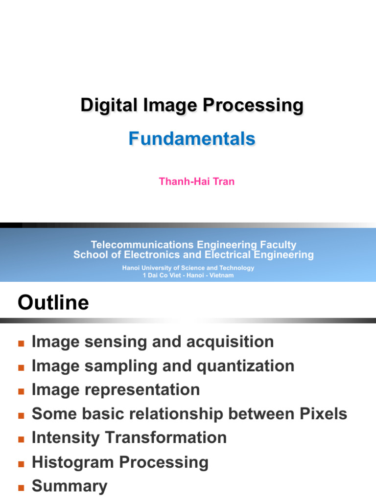 02.DIP. Fundamental | PDF | Sampling (Signal Processing) | Imaging